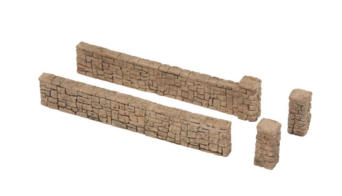 Noch 13172 HO Scale Stone Garden Wall 12 Pieces, Total Length 28" 71cm ...