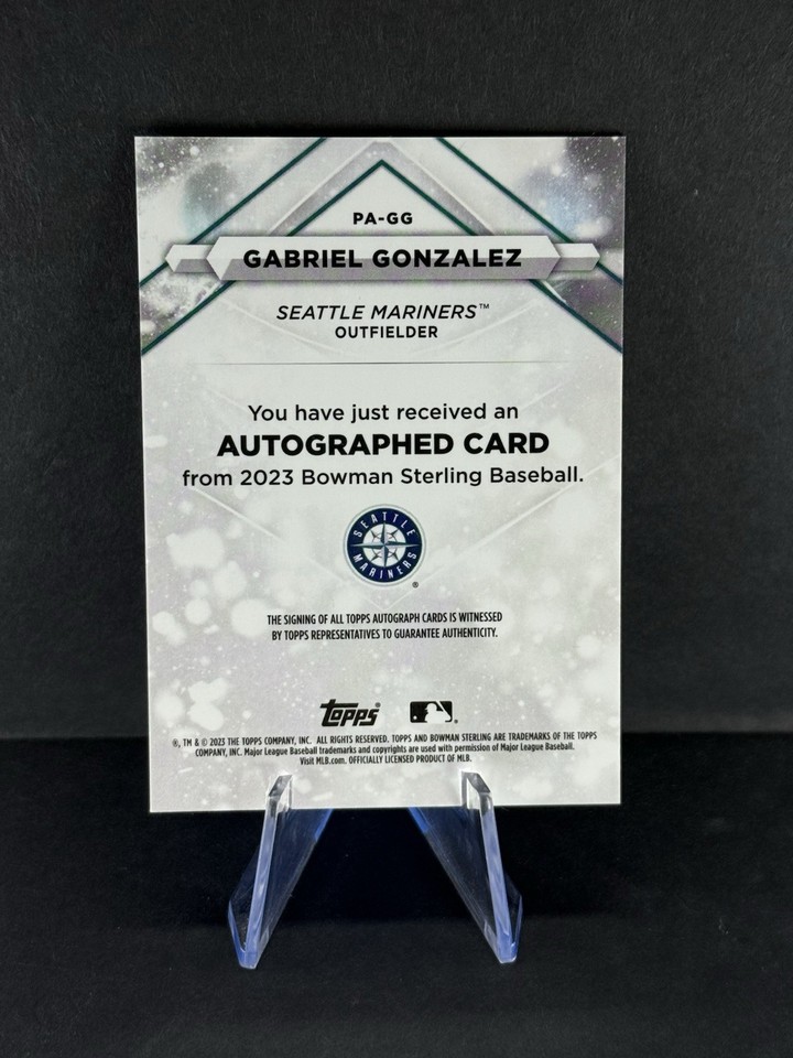 2023 Bowman Sterling Gabriel Gonzalez Black Lava Refractor Auto 02/10 ...