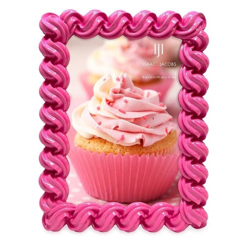 Isaac Jacobs 4x6 Glossy Frosting Rectangle Picture Frame with Easel ...