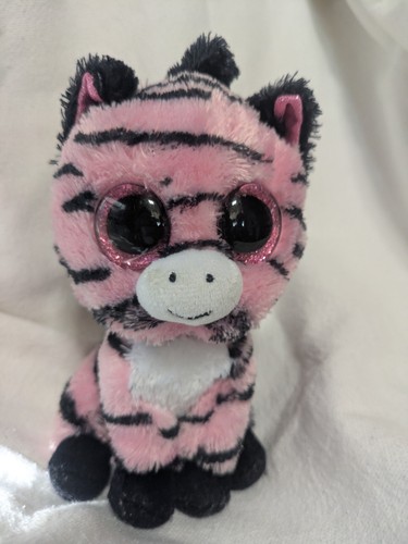 Ty Beanie Boo Collectible "Zoey" Pink Zebra Stuffed Animal- 9" no tag ...