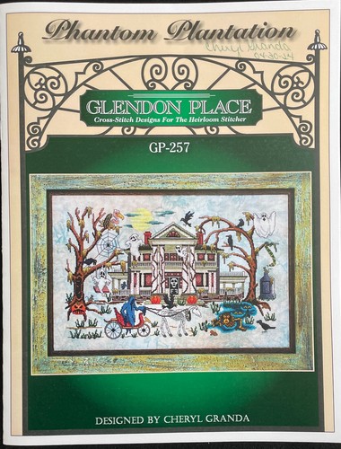 3x Xstitch CHART: GLENDON PL Halloween Phantom, Spell+some buttons ...