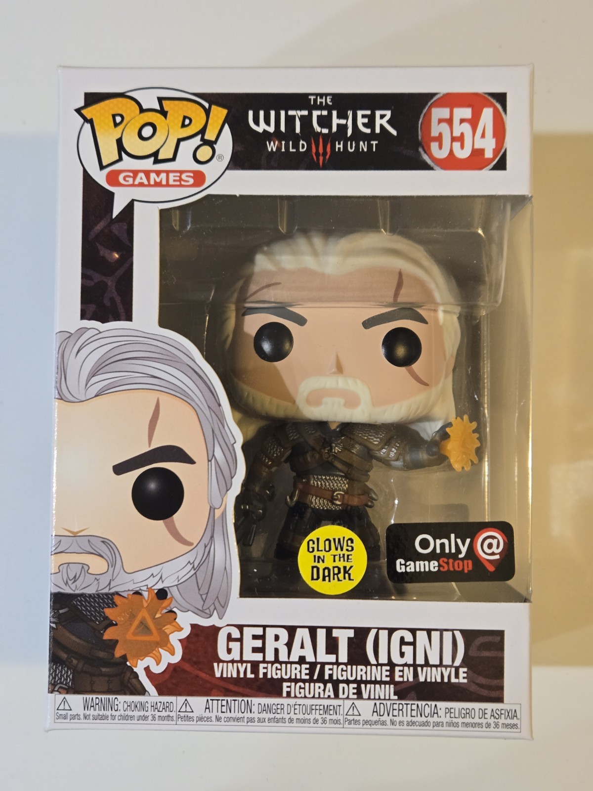 Funko Pop! Games: The Witcher - Geralt (Igni) #554 - Gamestop Exclusive | eBay