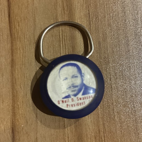 Vintage Keychain SWANSON FUNERAL HOME DETROIT MICH Key Fob Ring BLACK ...