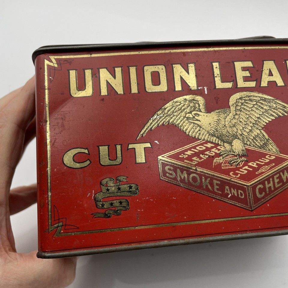 Vintage Tin Union Leader Cut Plug Tobacco | eBay
