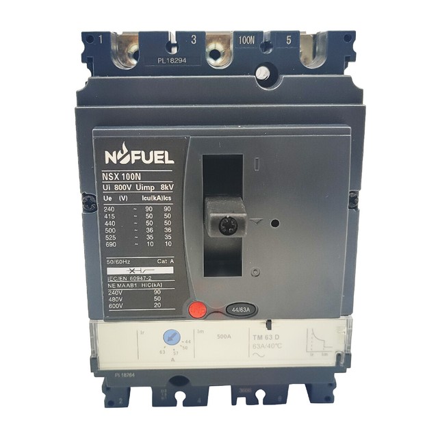 LV429846 Compact NSX100N TM25D 25A 3P3D 50KA MCCB Electric Circuit ...