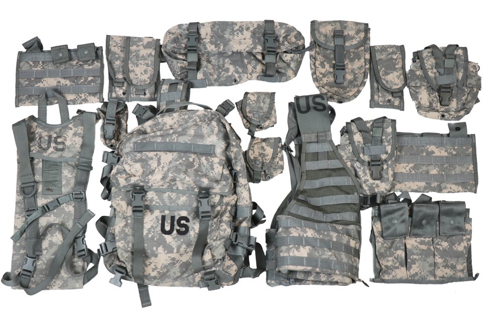 US Army Rifleman Set System ACU UCP Camo Molle Assault Pack Pouches ...