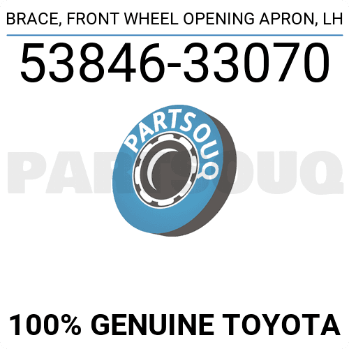 5384633070 Genuine Toyota BRACE, FRONT WHEEL OPENING APRON, LH 53846 ...