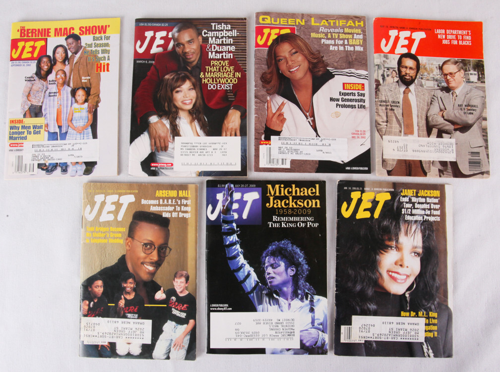 Jet Magazine, Lot of 7 between 1978-2009, Michael Jackson, Janet ...