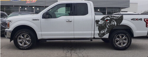 Pickup Wolf Side Coyote Fits Vinyl Vehicle Mustang Graphic Decal Truck ...