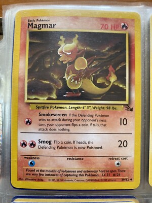 Magmar 39/62 1st Edition Great Condition Fossil Set Non-Holo Pokemon ...