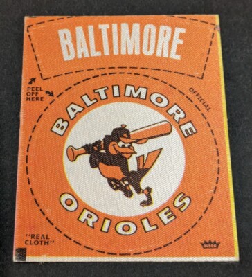 1968-1972 Fleer Cloth Stickers Baseball Baltimore Orioles Team ...