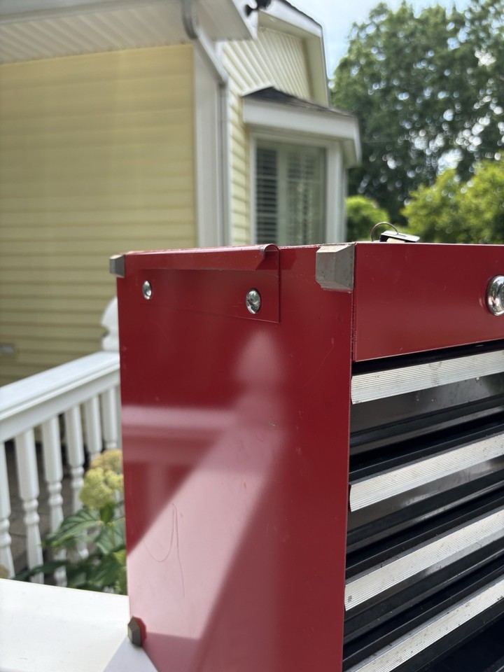 Vntg SEARS CRAFTSMAN USA Side Tool Box Caddy Chest 6 Drawers Toolbox w ...