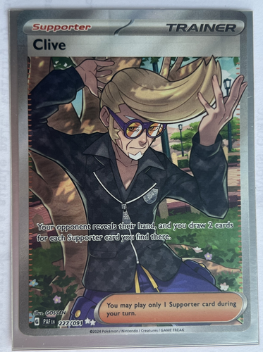 Clive 227/091 | Pokemon Paldean Fates | Full Art Ultra Rare Card | NM ...