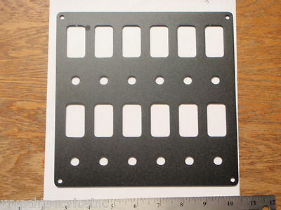 SWITCH PANEL BLACK PSBC62BK FITS 12 CARLING V-SERIES SWITCH BASES AND ...