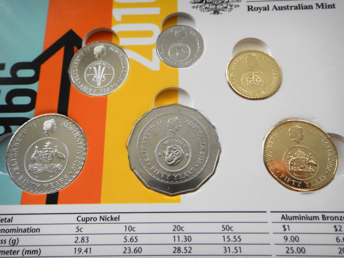 2016 Changeover-Coins Set In Folder - 50th Anniversary of Decimal ...