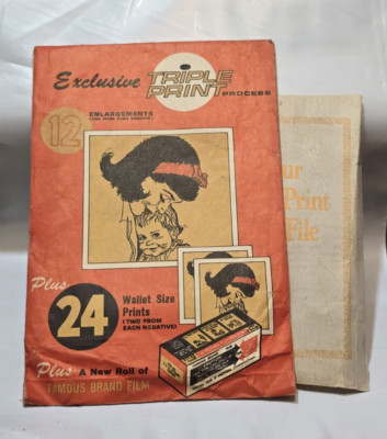 1970 Triple Print Foto Film Negative Photo Envelope Advertising ...