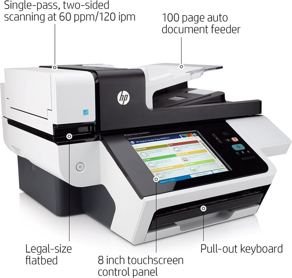 HP Digital Sender Flow 8500 fn1 Document Capture Workstation Scanner ...
