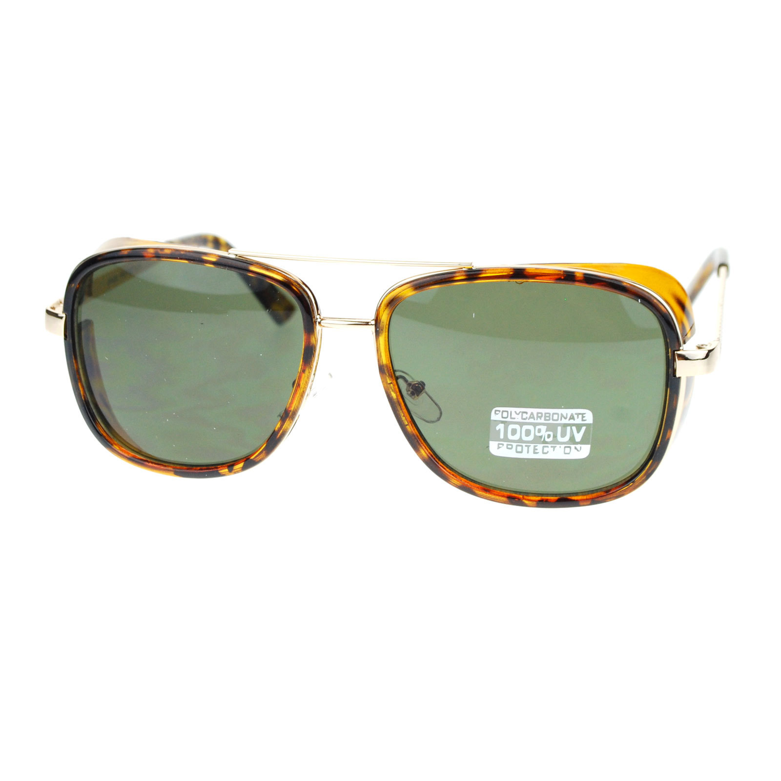 Mens Side Visor Retro Wind Breaker Rectangular Designer Sunglasses | eBay