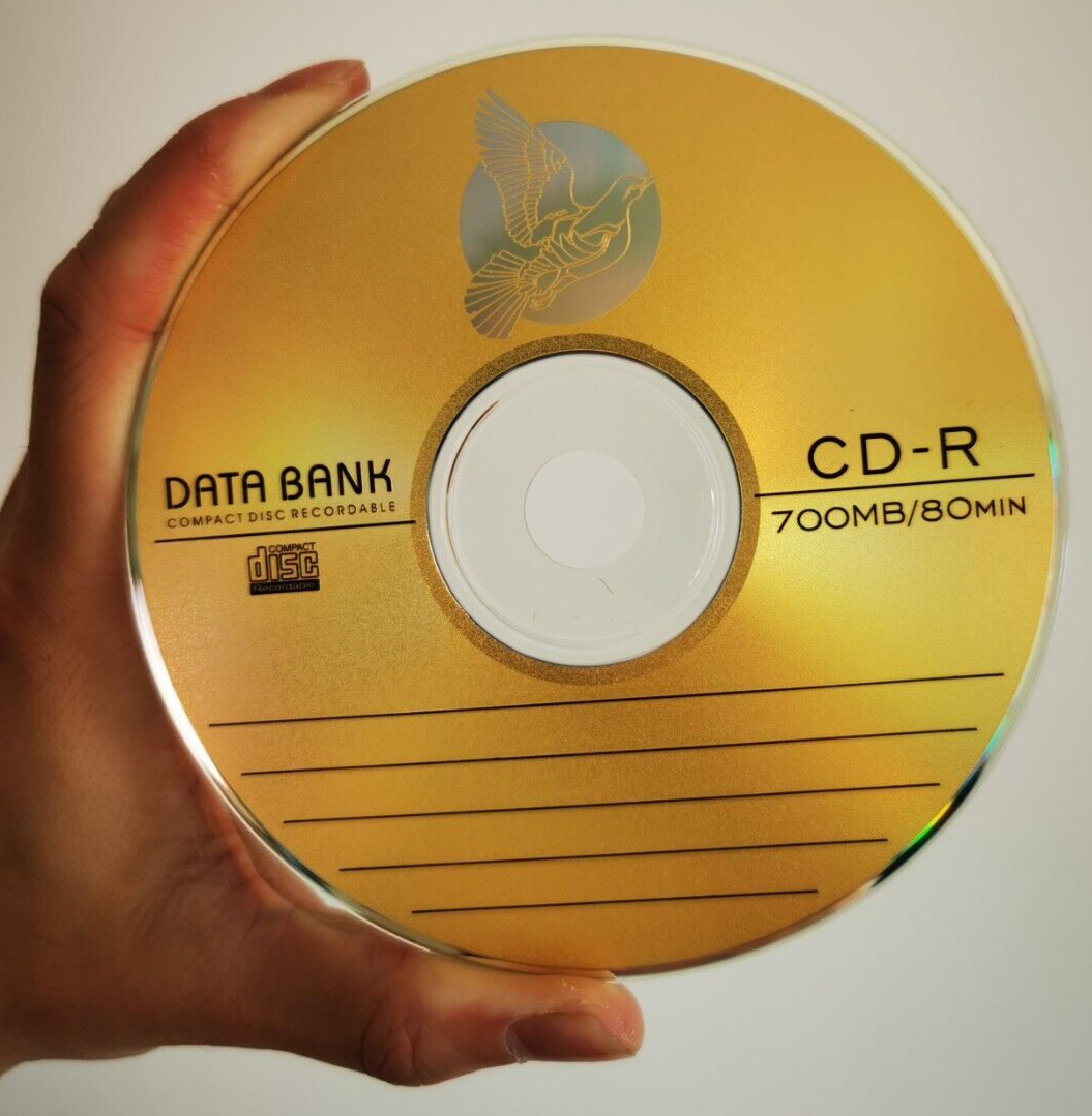 PREMIUM 100 x DATA BANK CD GOLD Blank CD-R 80min Recordable Disc TDK CD ...