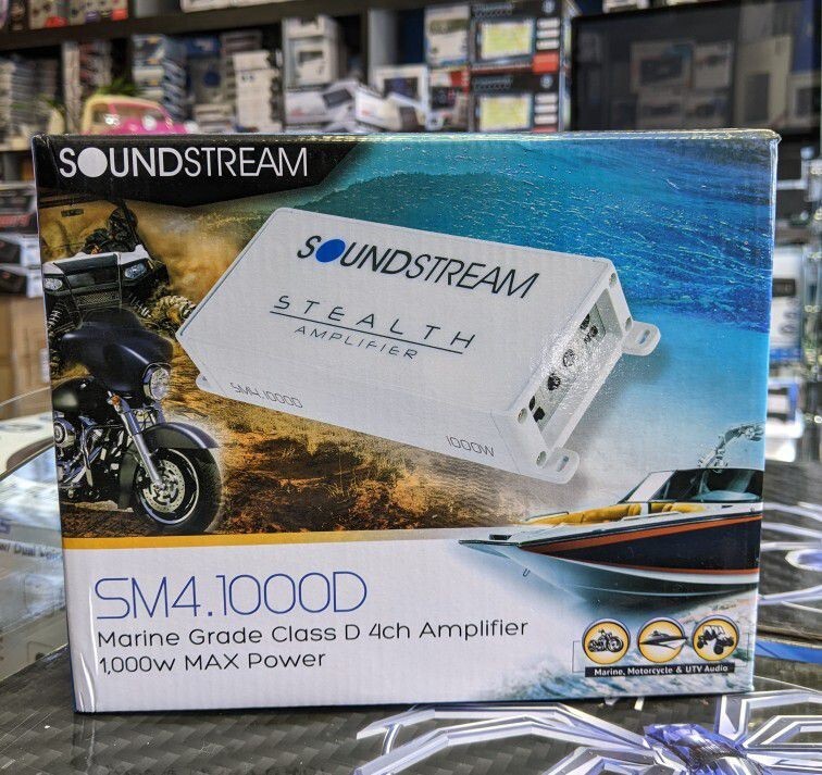 SOUNDSTREAM SM4.1000D CAR MOTORCYCLE MARINE AUDIO AMP AMPLIFIER 4 ...