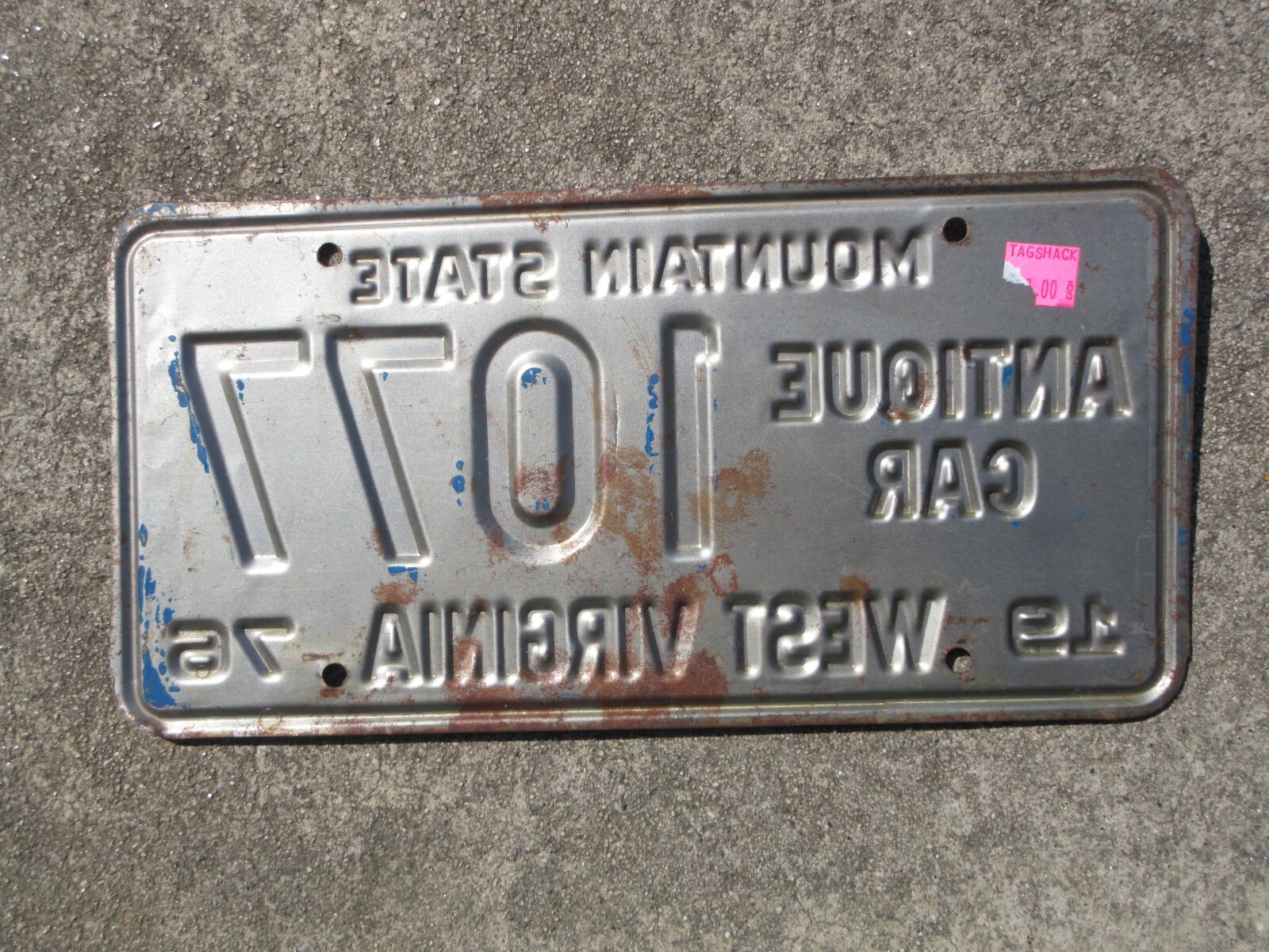 1976 West Virginia Antique Car License Plate WV WVA Chevy Ford ...