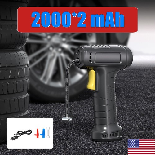 Cordless Digital Car Tire Inflator USB Rechargeable Tire Air Compressor ...