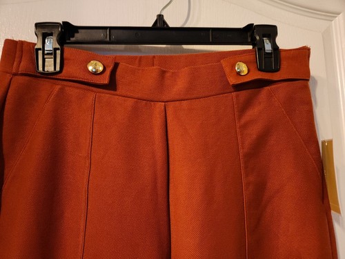 Michael Kors Womens Medium Pants In Burnt Umber (Rust) W/Gold Buttons ...