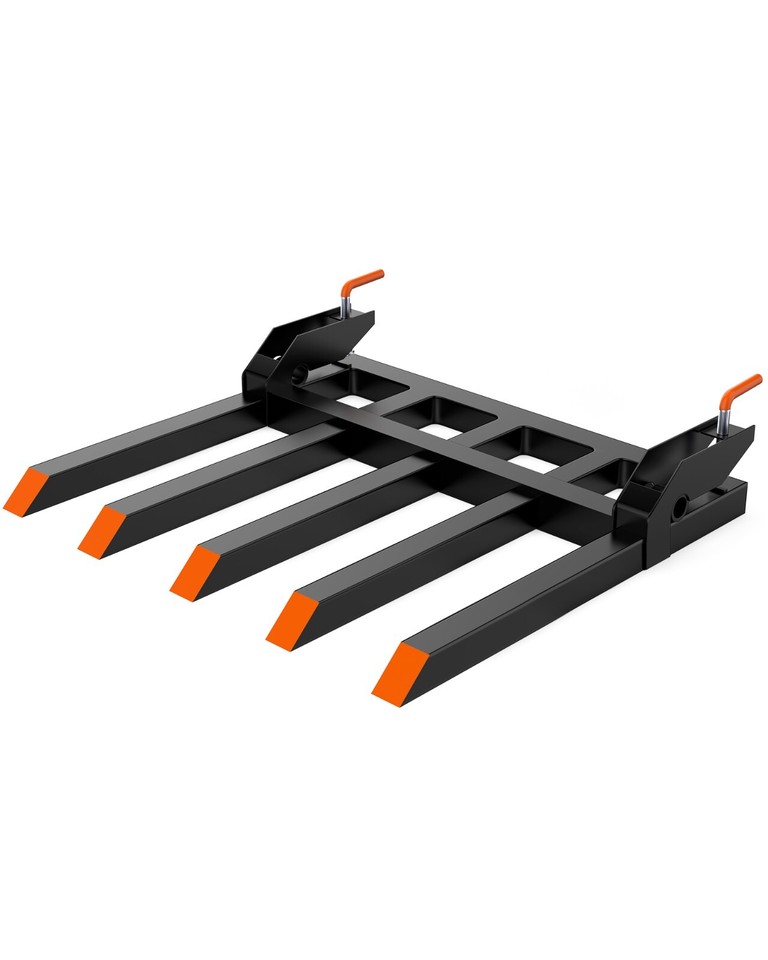 Clamp on Debris Forks to 48" Bucket 2500lbs Clamp on Pallet Forks with ...