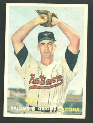 1957 Topps #106 Ray Moore Vintage Baseball Card MLB Baltimore Orioles ...
