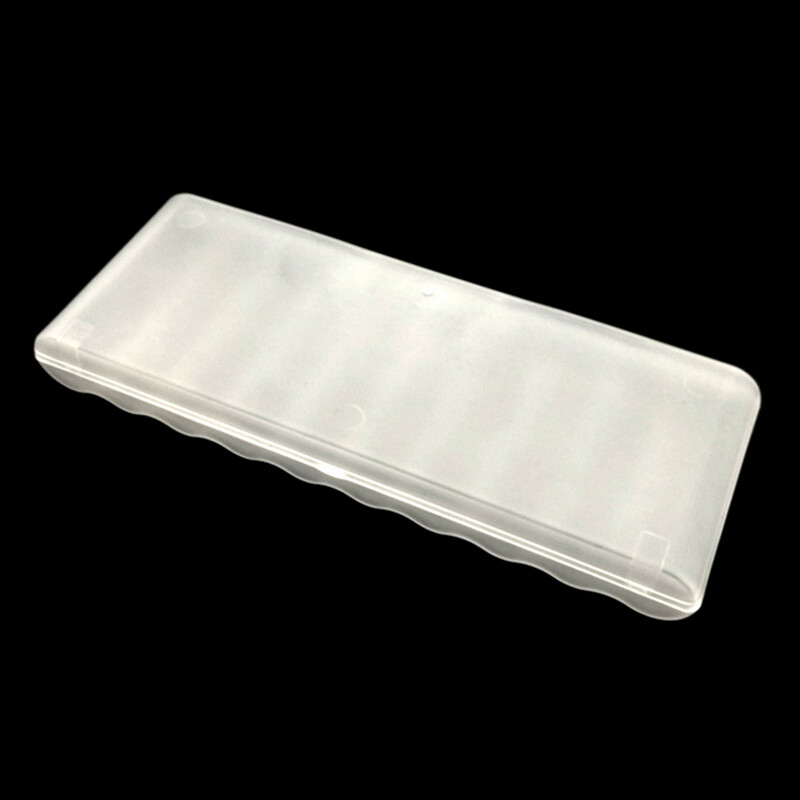 10 Slot Transparent White Plastic Battery Storage Box Hard Container ...