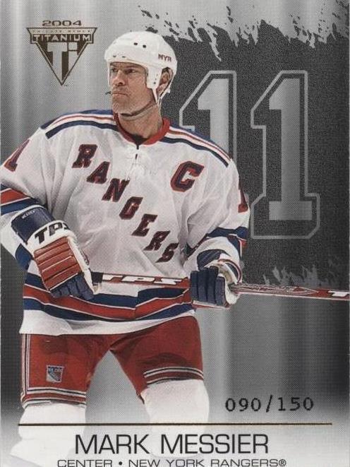 2003-04 Pacific Private Stock Titanium - Mark Messier #69 Jersey Number ...