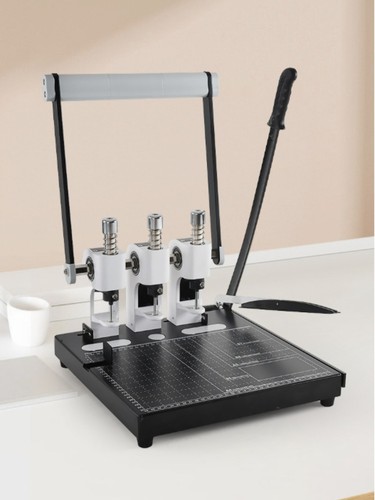 Paper Cutting, Punching, and Binding Machine with Adjustable Hole ...