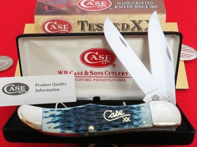 Case XX Brass Script Folding Hunter Knife 2012 SFO Calypso Bone ULTRA ...