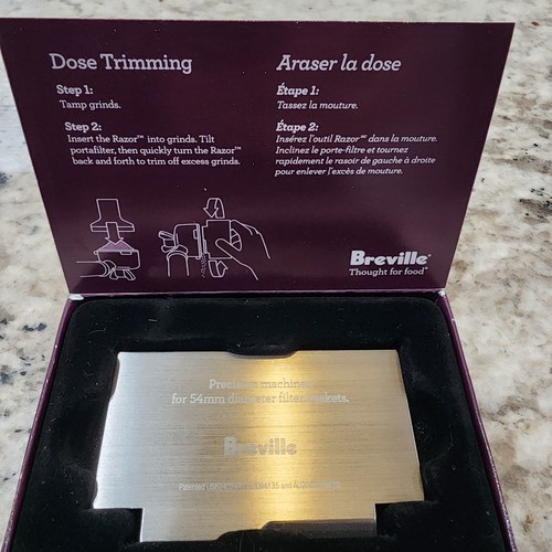 Breville The Razor Precision Dose Trimming Tool For 54mm Filter Baskets ...