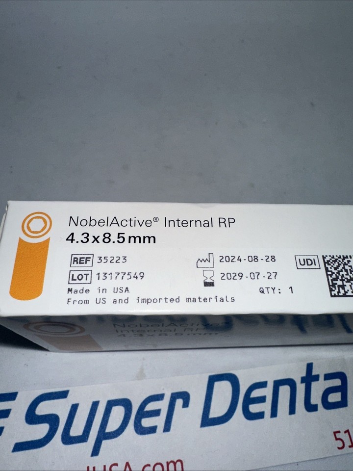 Nobel Active Internal RP 4.3 x 8.5mm 35223 Exp 2029 | eBay