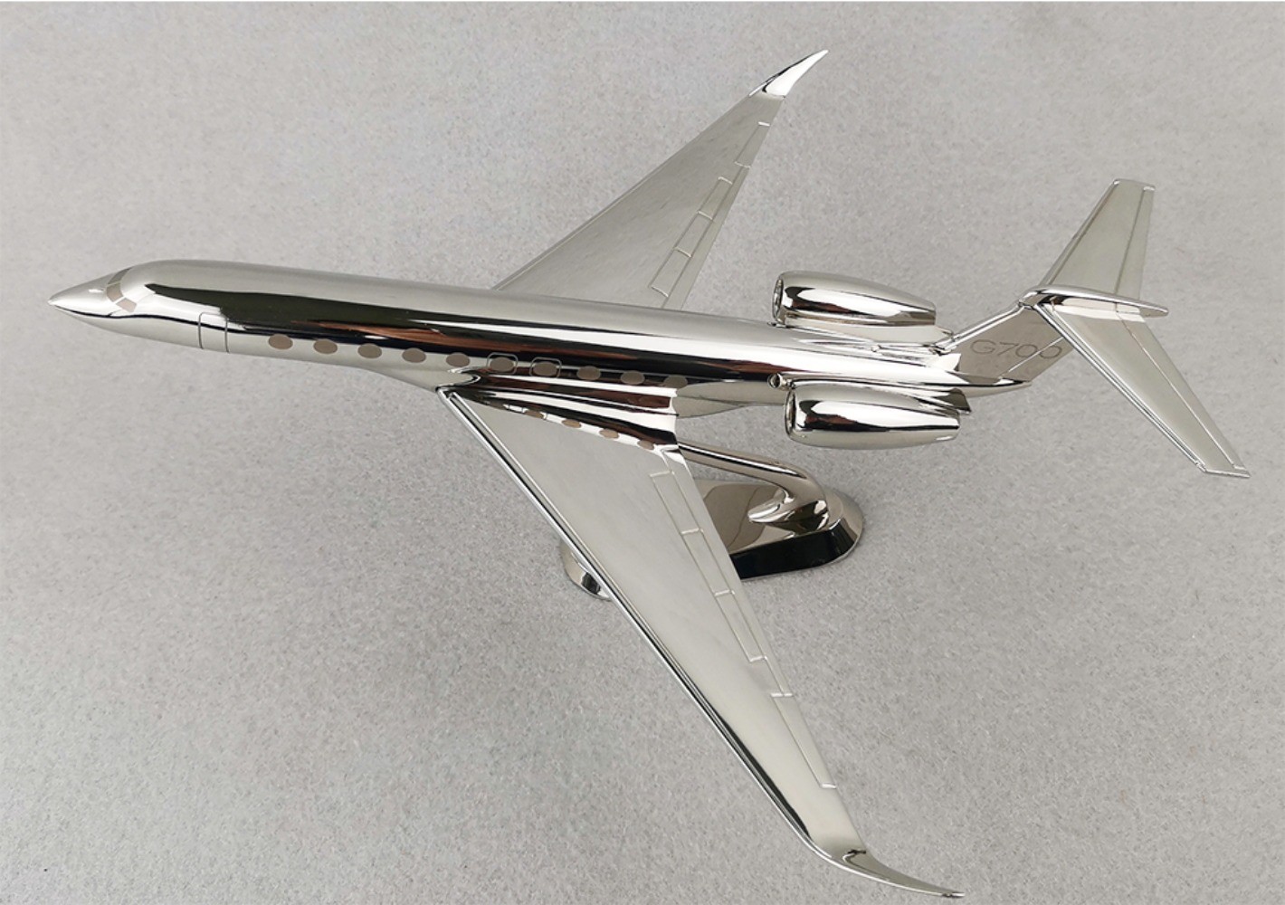 1/150 Scale Gulfstream G700 Solid Silver Metal Model Business Jet ...