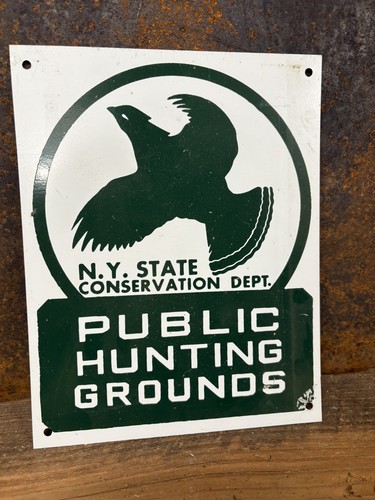 Vintage Game Farm Wildlife Sign Deer Hunting Fishing Pheasant USDA New ...