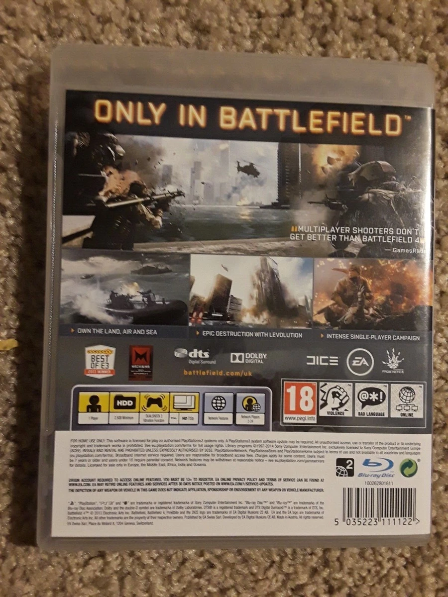 Battlefield 4 Case Back