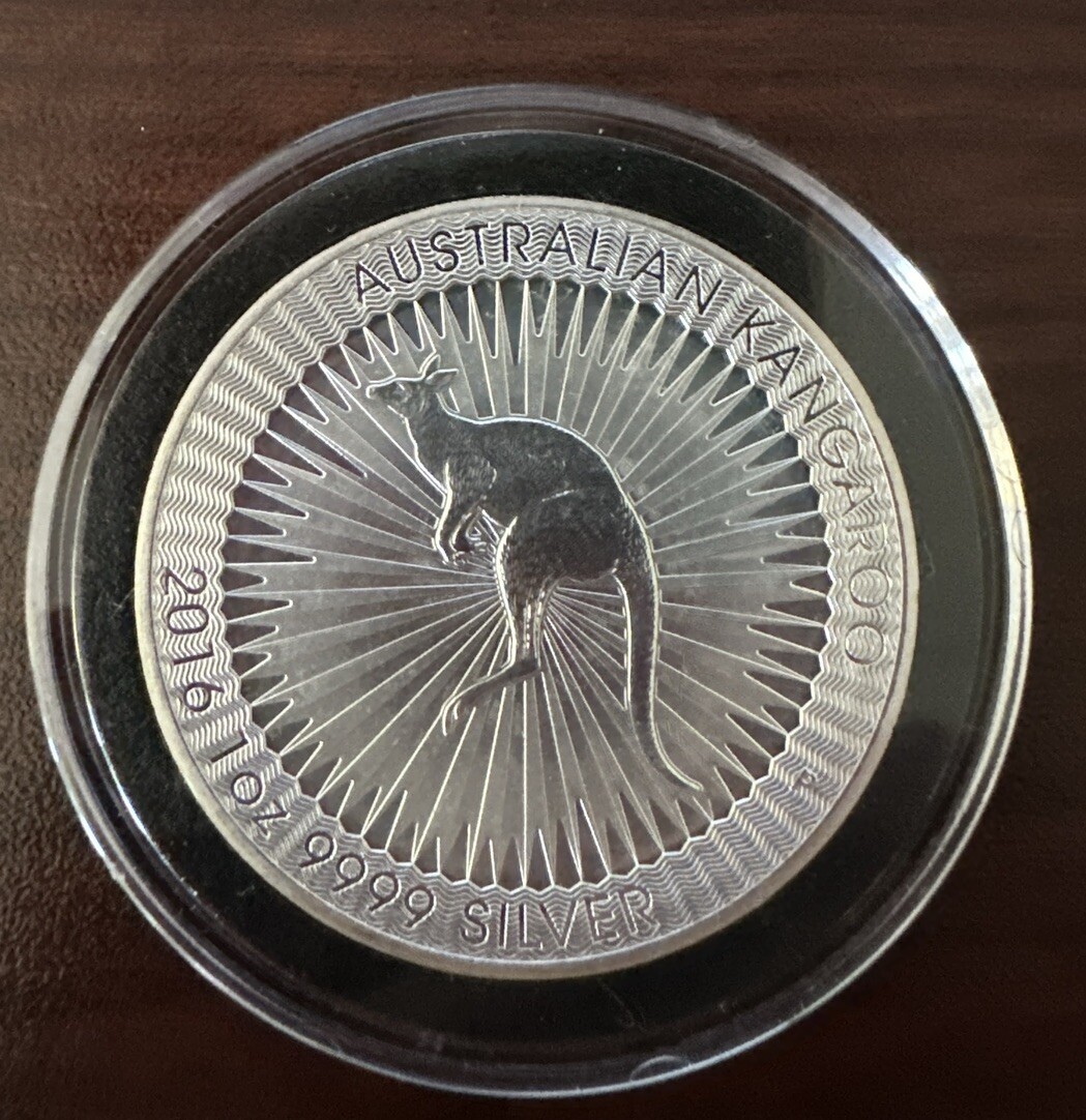 AUSTRALIA 2016 ONE DOLLAR KANGAROO .9999 SILVER 1 OUNCE FINE SILVER ...