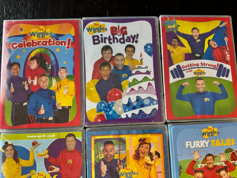 Lot Of 6 The Wiggles DVDs New/Sealed Furry Tales Celebration Birthday ...