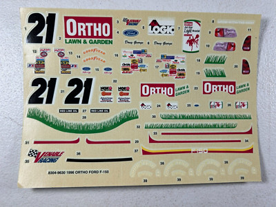 ERTL Ortho Ford F150 #21 NASCAR Model Kit Water Slide Decals NOS | eBay