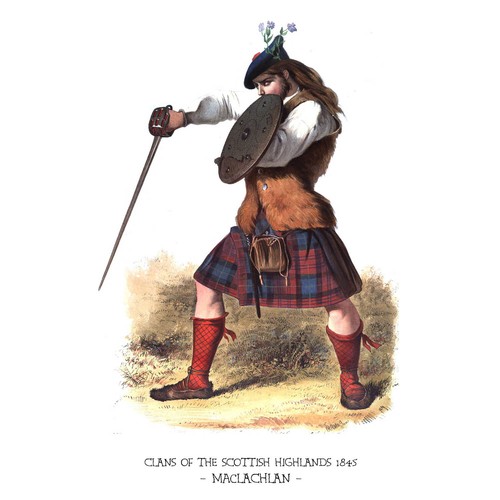 PAINTING BOOK CLANS SCOTTISH 1845 MacLACHLAN ART PRINT POSTER HP1193 | eBay