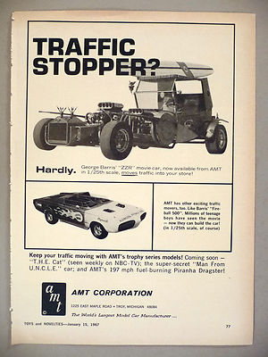 AMT Models PRINT AD - 1967 ~ George Barris ZZR, Fireball 500 model | eBay