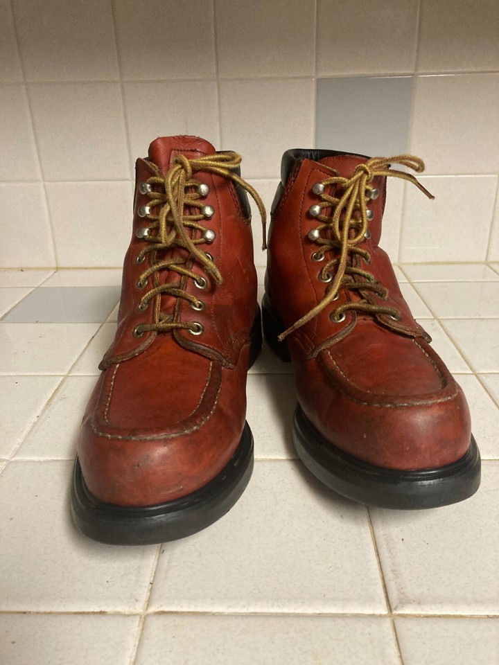 Red Wing 204 Leather SuperSole Moc Toe Ankle Work Boot - 10 C Vintage ...