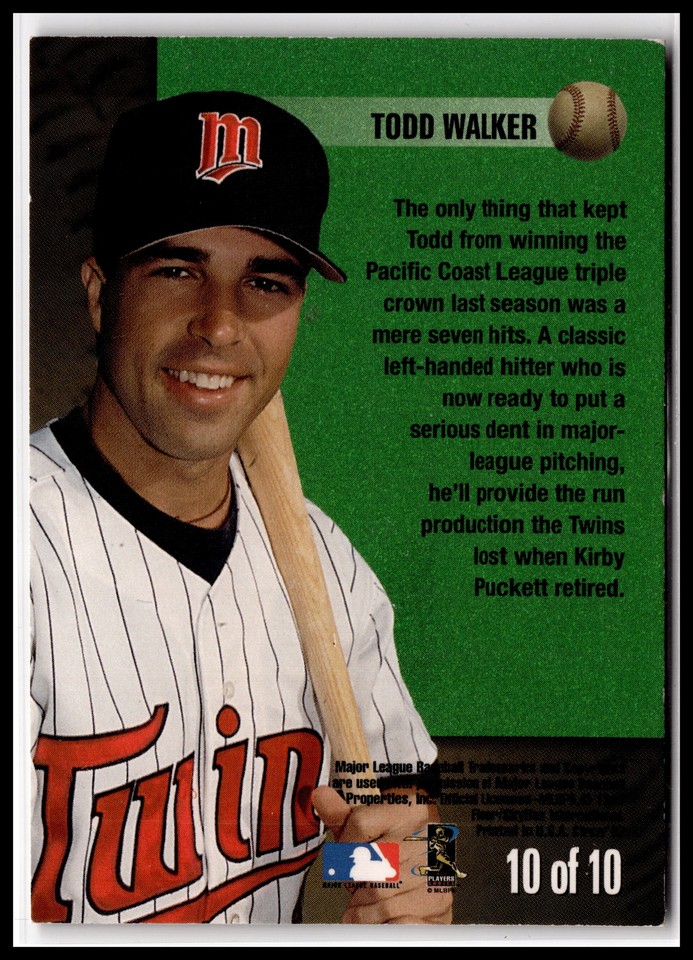 Todd Walker #10 1997 Circa Fast Track Minnesota Twins | eBay