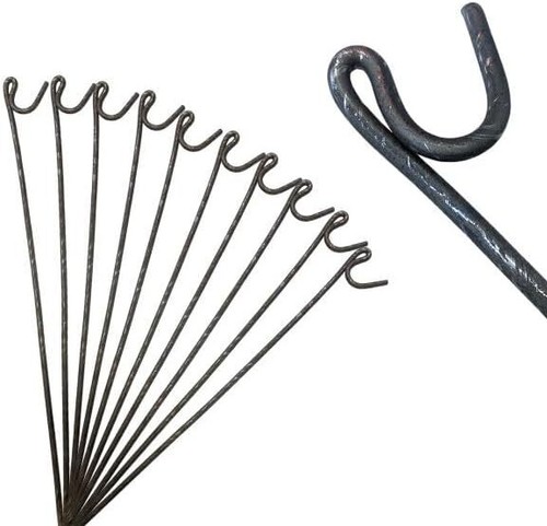 Steel Metal Barrier Fencing Fence Pins 1100mm x 8mm Non Galvanised Road ...