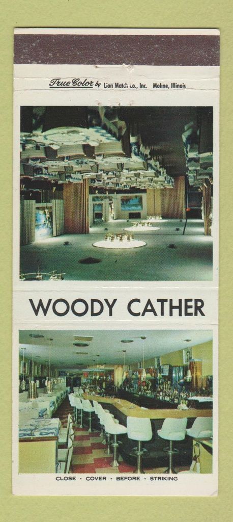 Matchbook Cover - Woody Cather Hollywood Supper Club Rock Island IL 30 ...