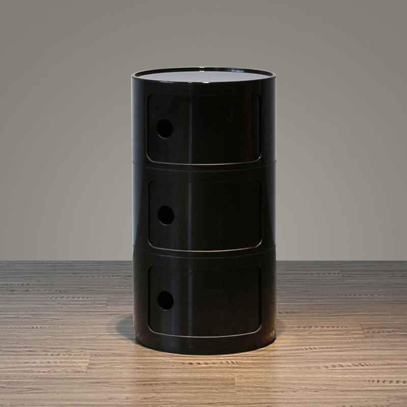 CYLINDER CABINET ROUND CUPBOARD DRAWER ABS STORAGE UNIT BATHROOM ...