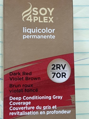 Clairol Pro Soy4Plex Permanent Hair Color 2RV 70R Dark Red Violet Brown ...