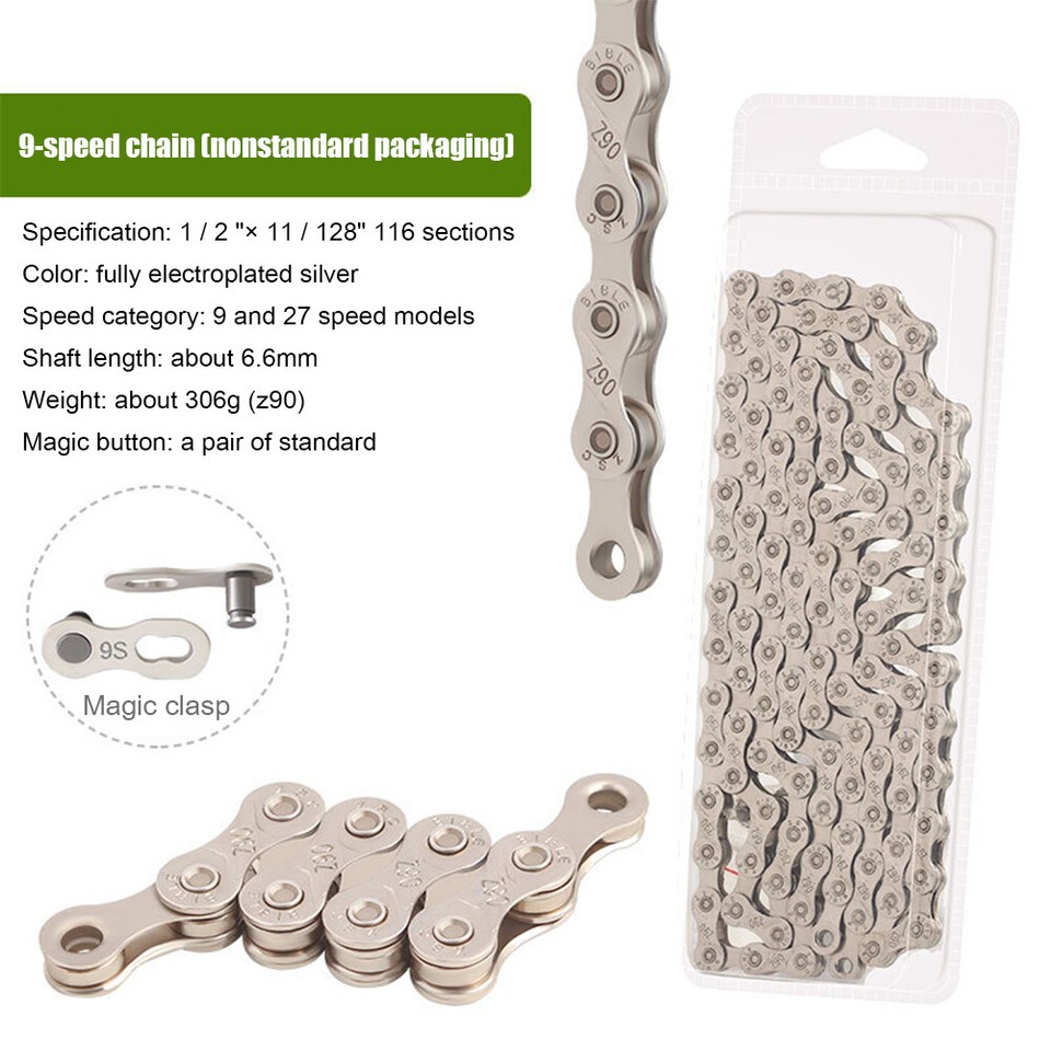 Bicycle Chain Speed Plated Carbon Steel Mountain Road Bike Chains (9s ...